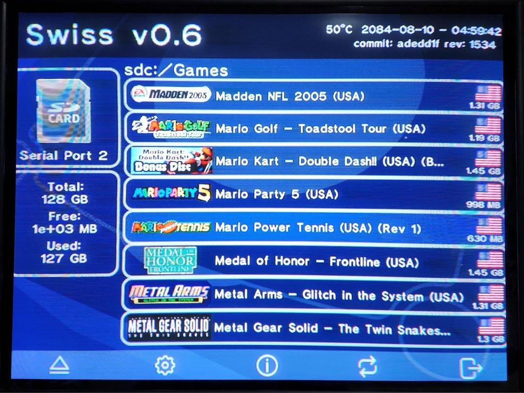 Picoboot Modded Silver GameCube with 128GB Micro SD Card (108 Top ...