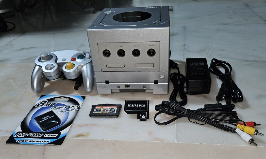 Picoboot Modded Silver GameCube with 128GB Micro SD Card (108 Top ...