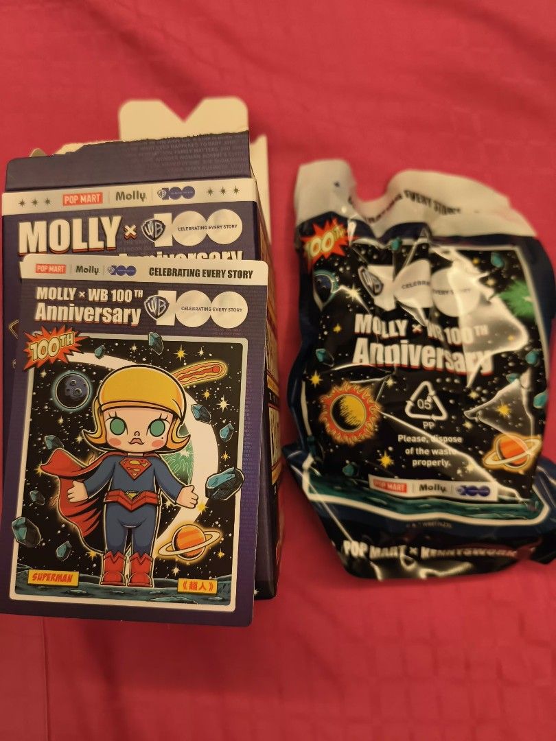 Popmart Molly X WB superman, Hobbies & Toys, Toys & Games on Carousell