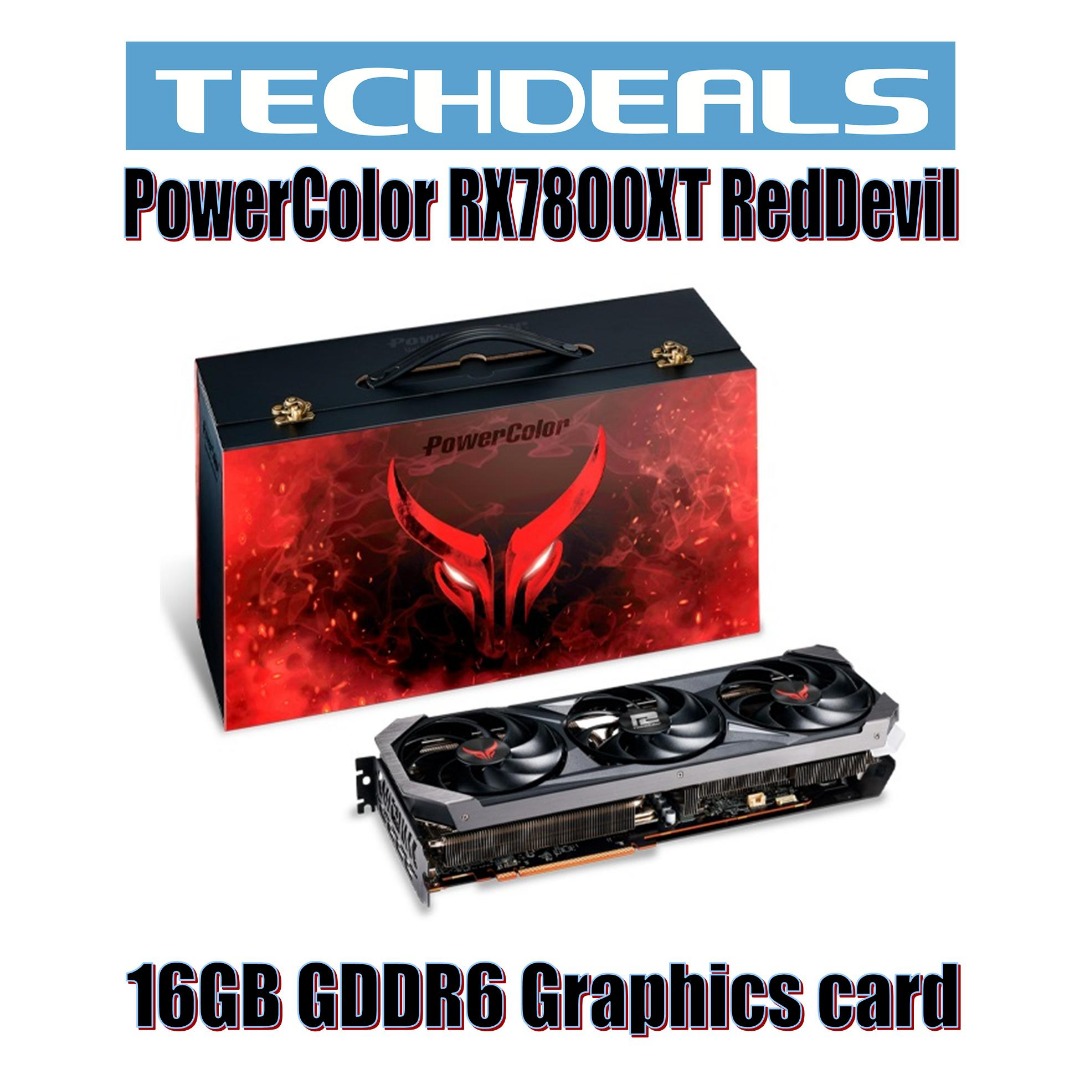 PowerColor RX7800XT RedDevil 16GB GDDR6 Graphics card, Computers & Tech ...