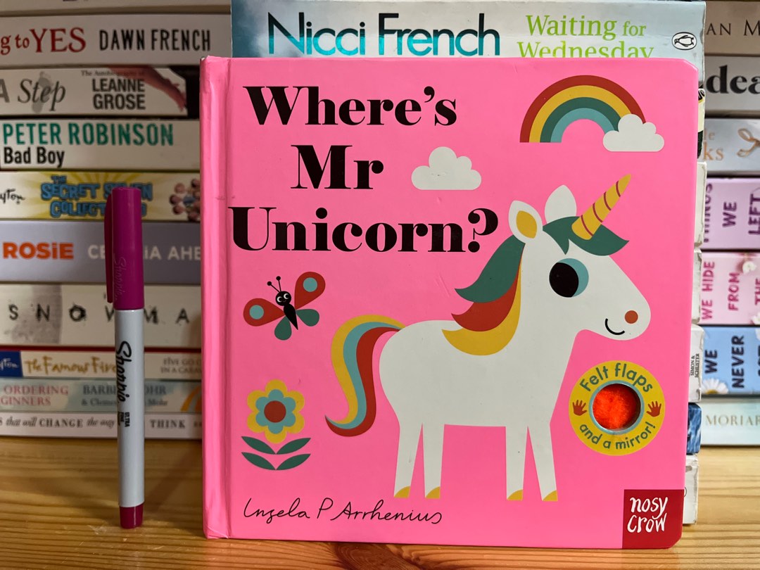 Preloved Where’s Mr Unicorn Lift the Felt Flap Board Book Children’s Book, Hobbies & Toys, Books ...