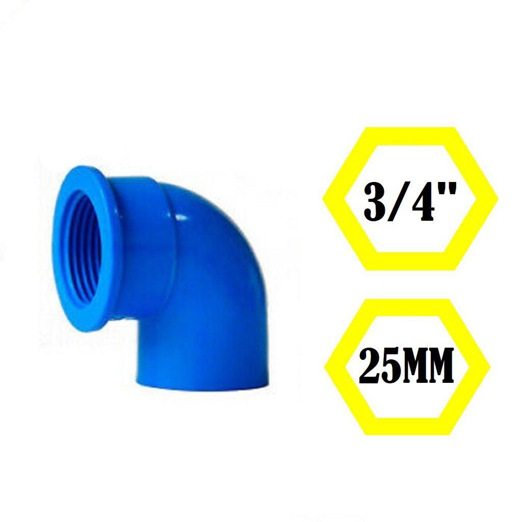 PVC Blue Female Threaded Elbow 3/4" (25mm), Commercial & Industrial ...