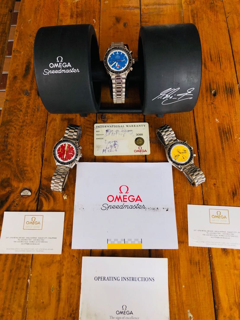RARE Omega Speedmaster Schumacher Trio Set with Memorabilia, Luxury ...
