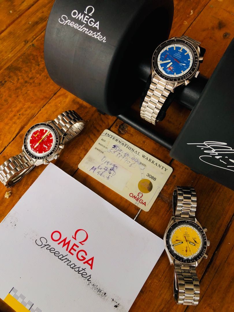 RARE Omega Speedmaster Schumacher Trio Set with Memorabilia, Luxury ...