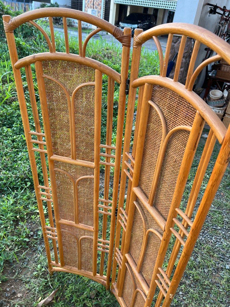 rattan 2panel divider, Furniture & Home Living, Home Decor, Other Home ...