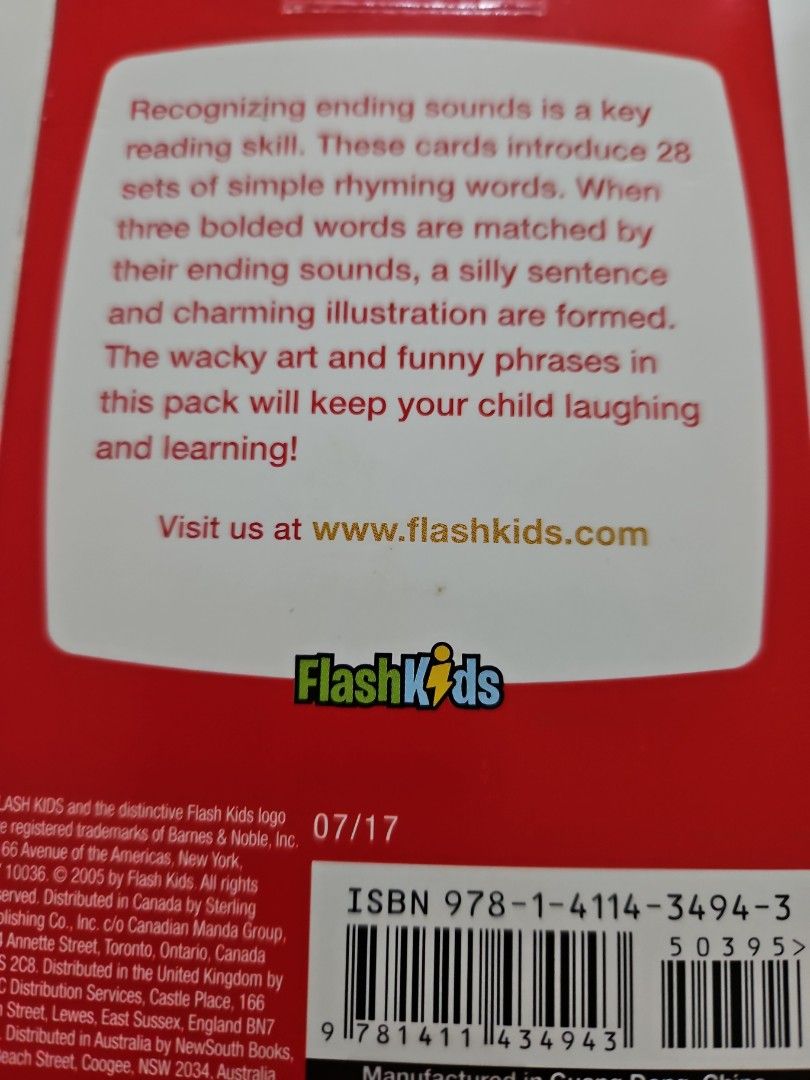 Rhyming Words Cards, Hobbies & Toys, Toys & Games on Carousell