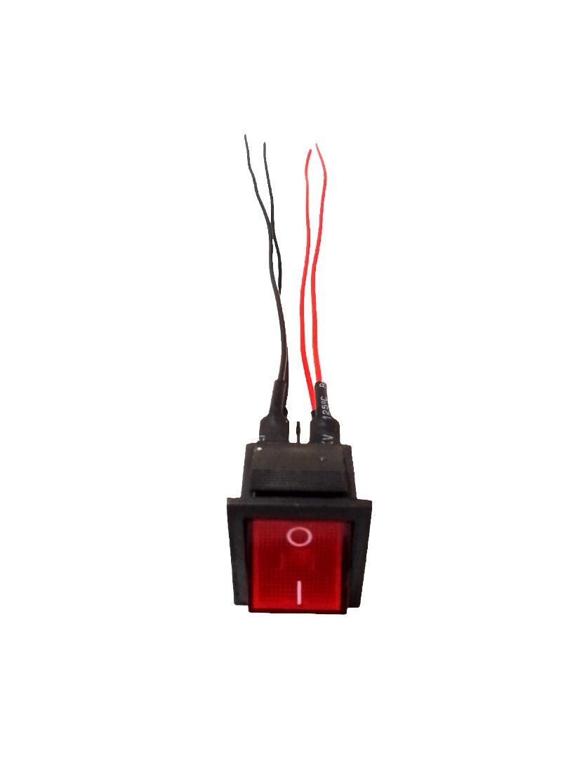 ROCKER SWITCH with WIRE ON-OFF with LED LIGHT, 4-PIN KCD2-201N AC 125V ...