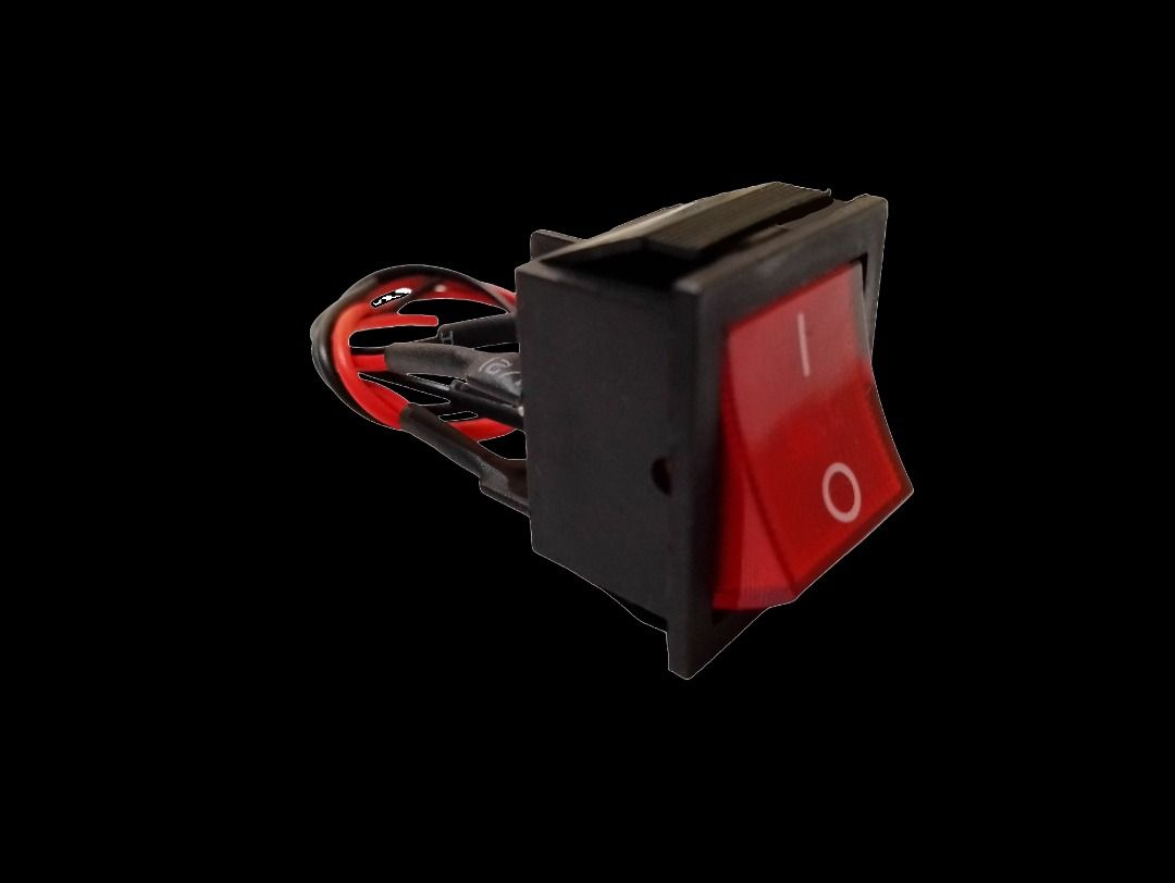 ROCKER SWITCH with WIRE ON-OFF with LED LIGHT, 4-PIN KCD2-201N AC 125V ...