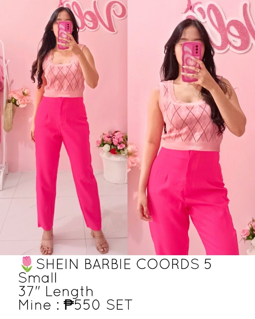 Shein barbie pink coordinates, Women's Fashion, Dresses & Sets, Sets or ...