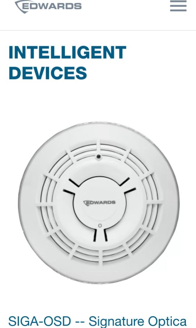 SIGA-OSD -- SIGNATURE OPTICA SMOKE DETECTOR, Computers & Tech, Parts ...