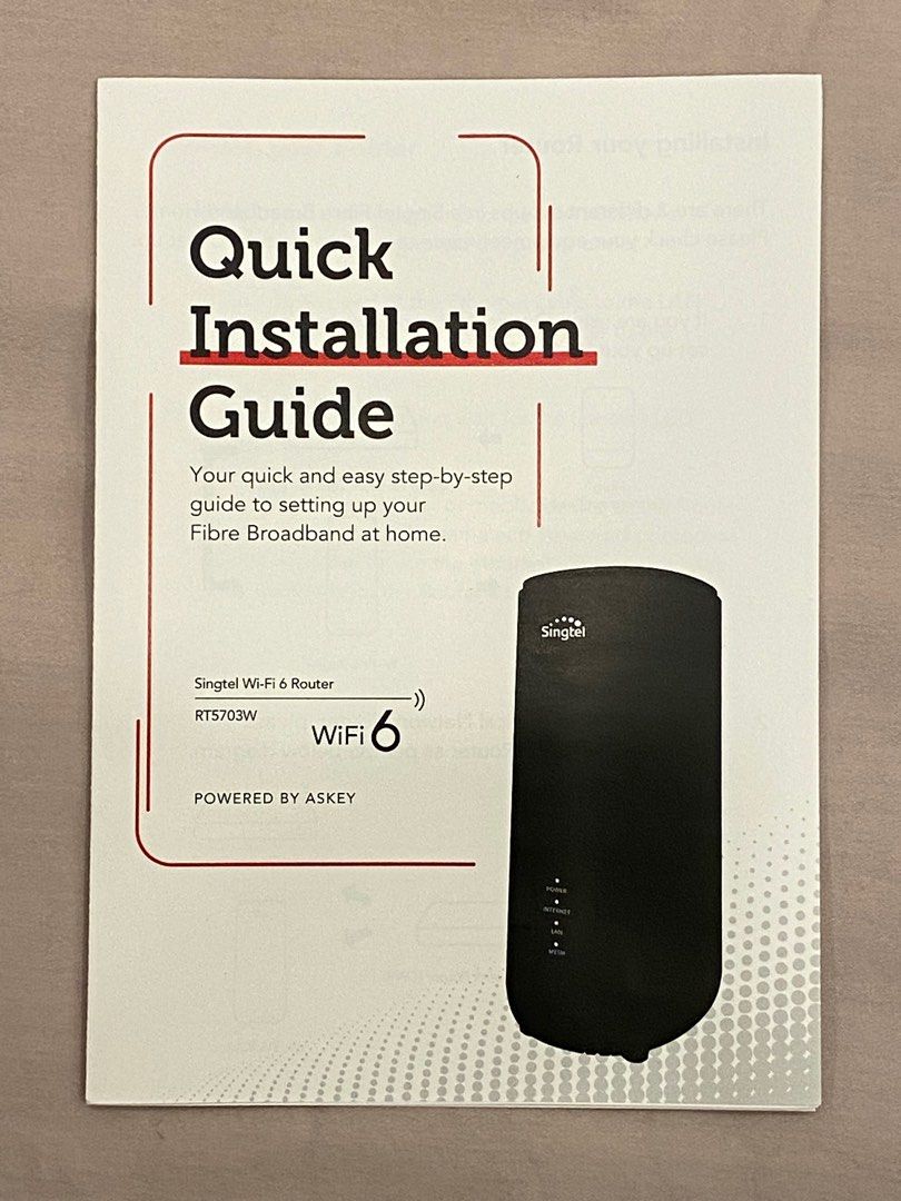 Singtel Wifi 6 Router (RT5703W), Computers & Tech, Parts & Accessories ...