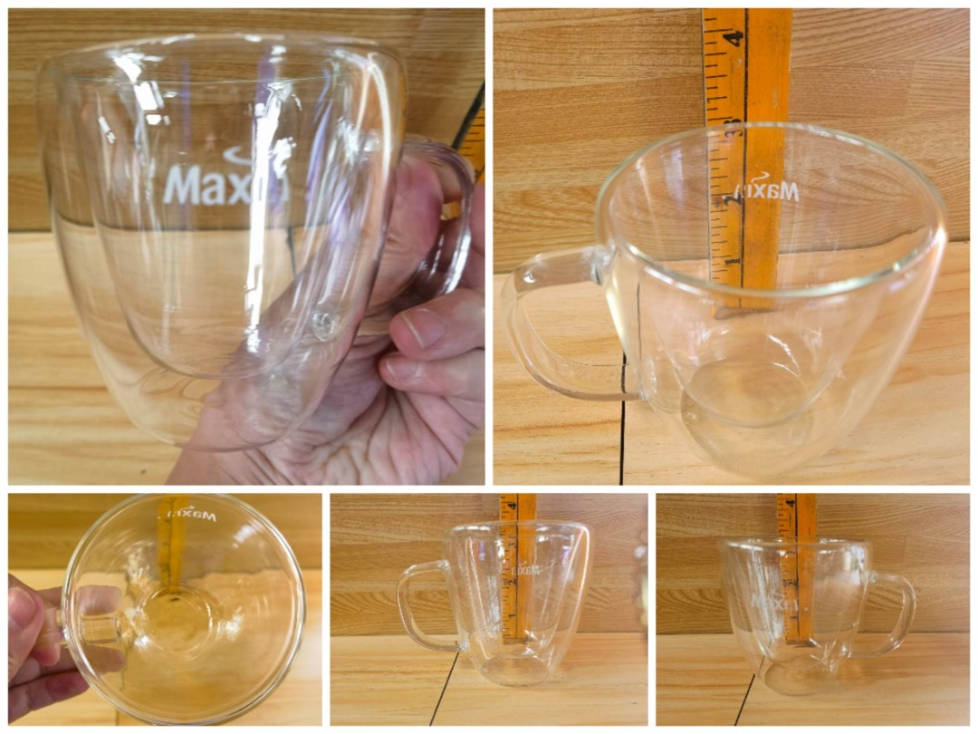Small Maxim Double Wall Glass / Transparent Mug (Surplus), Furniture ...