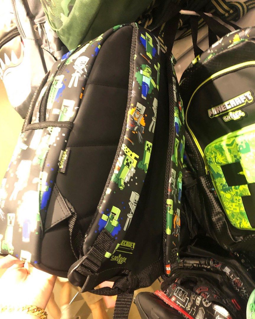 SMIGGLE MINECRAFT Junior Backpack, Men's Fashion, Bags, Backpacks on ...