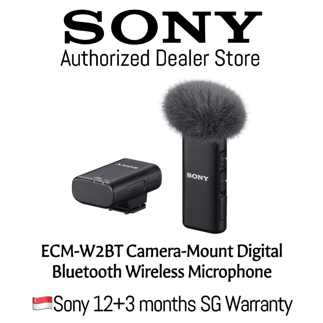 Sony ECM-W2BT Camera-Mount Digital Bluetooth Wireless Microphone System for Sony Cameras, Audio ...