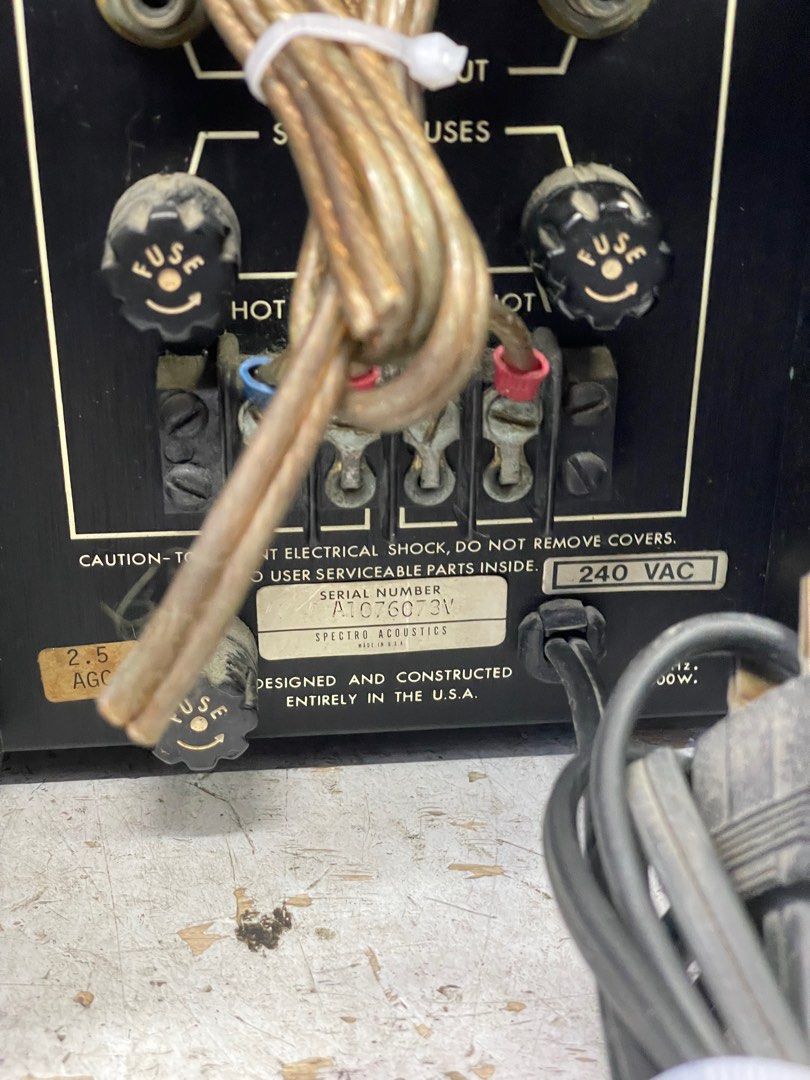 Spectro Acoustic 101B Stereo Preamp & 202 Stereo Power Amplifier, Audio ...