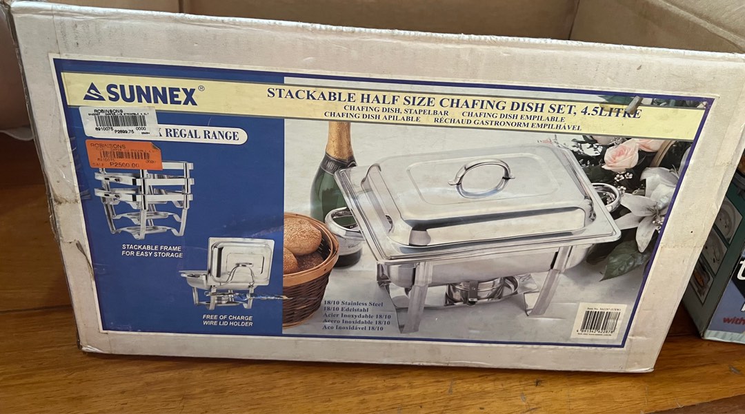 Sunnex Stackable Half Size Chaffing Dish 4.5L (3 sets available ...