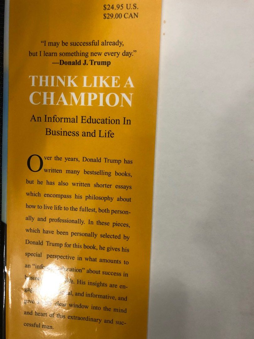 Think Like a Champion: An Informal Education In Business and Life ...
