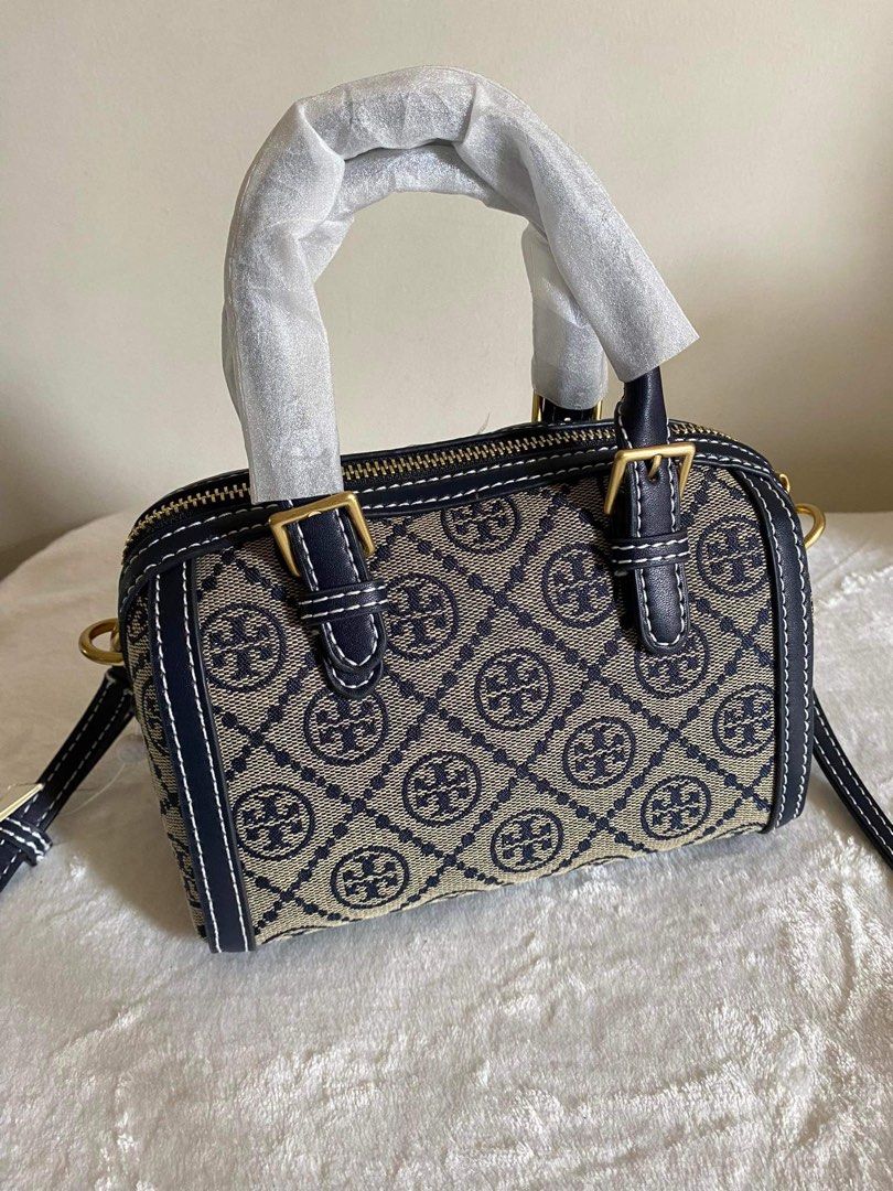 Tory Burch T Monogram Jacquard Mini Duffle Bag, Women's Fashion, Bags ...