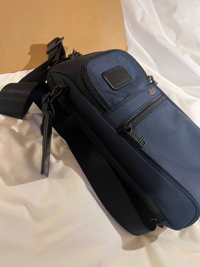 TUMI Alpha Bravo Compact Sling (Navy), Men's Fashion, Bags, Sling Bags ...