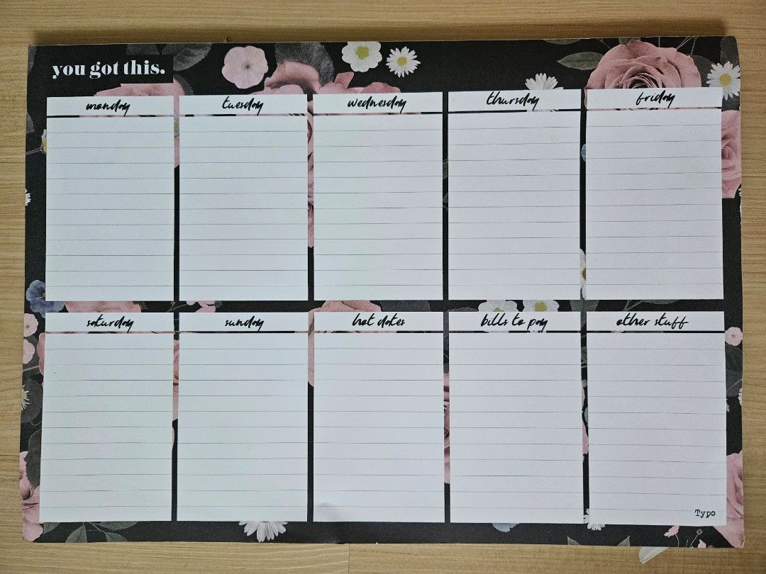 TYPO Weekly Planner A3, Hobbies & Toys, Stationery & Craft, Stationery ...
