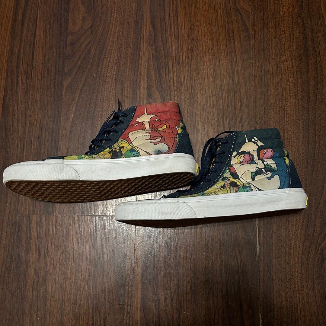 Vans Sk8 Hi The Beatles Yellow Submarine Faces Shoes, Men's Fashion ...