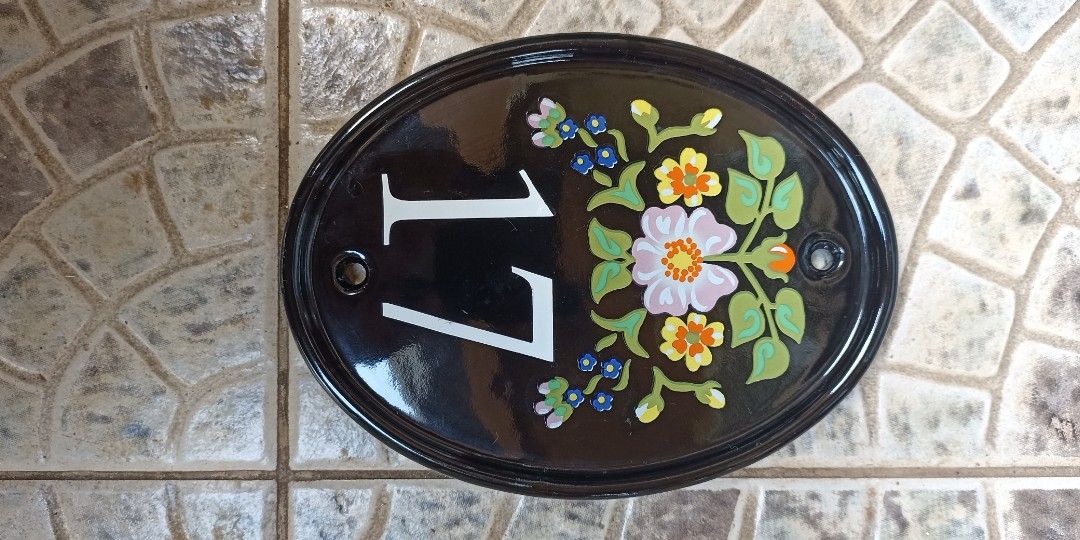 Vintage House Number Sign With Replaceable Number/s, Hobbies & Toys ...