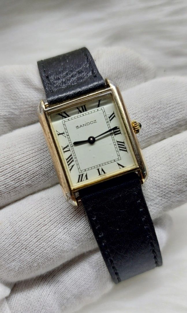 Vintage Sandoz Tank Winding, Women's Fashion, Watches & Accessories ...