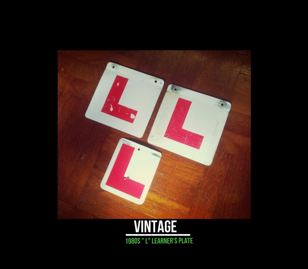 Vintage/Antique 1980s "L" Plate, learner drivers plate, Hobbies & Toys ...