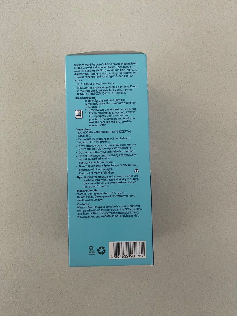 Watsons Multi-Purpose Solution, Beauty & Personal Care, Vision Care on Carousell