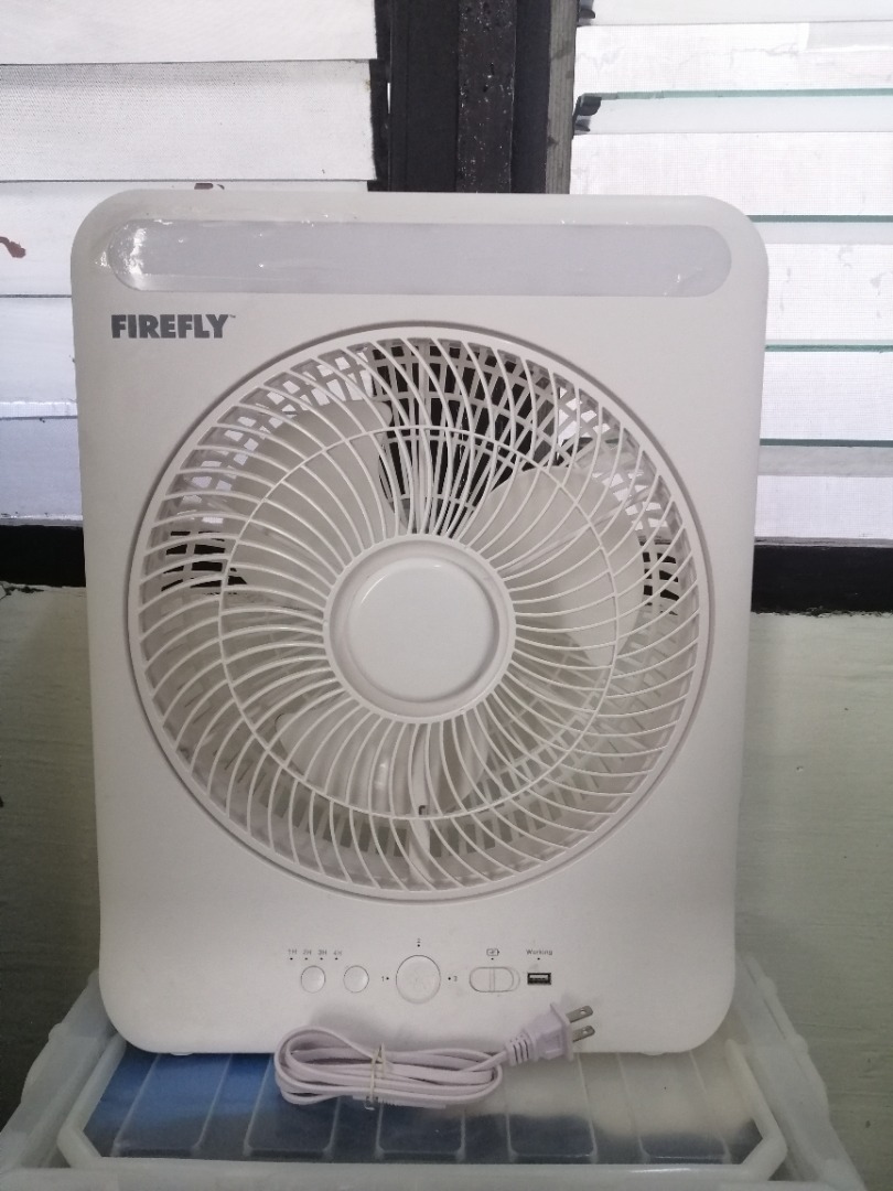 White, Rechargeable FIREFLY Electric Fan, Furniture & Home Living ...