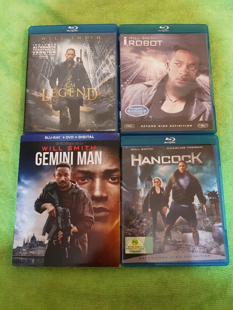 Will Smith Action Set Gemini Man, Hancock, I Am Legend, I, Robot First ...