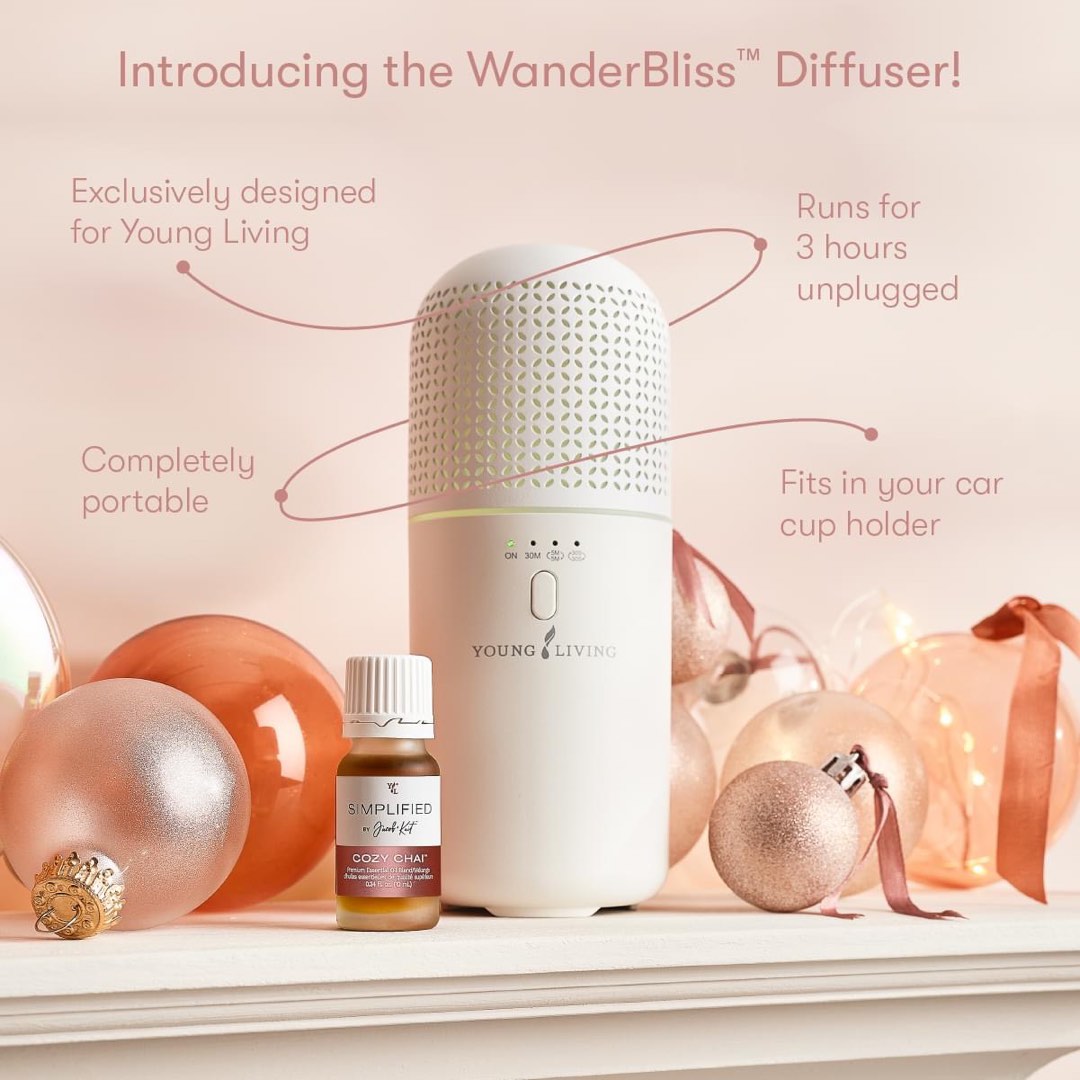 Young living wanderbliss diffuser with cozy chai, 傢俬＆家居, 家居香薰 - Carousell