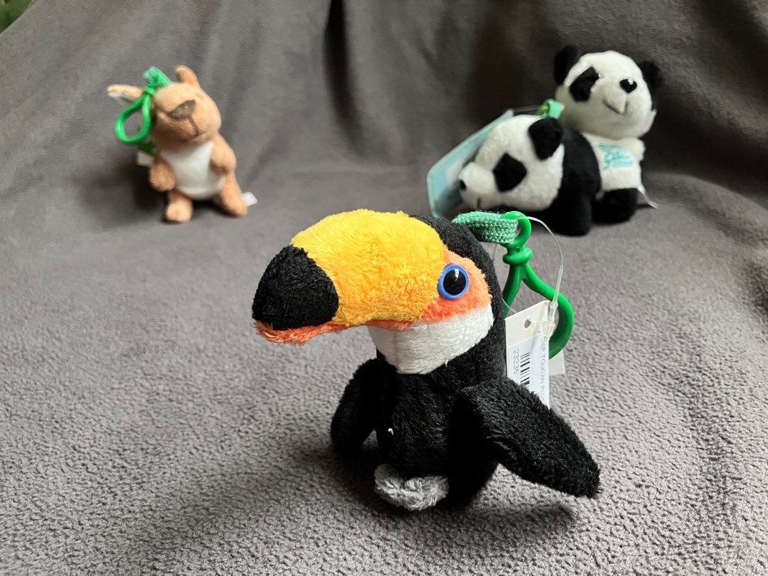 Zoo Keychain Plushies, Toucan Panda Kangaroo, Hobbies & Toys, Toys ...