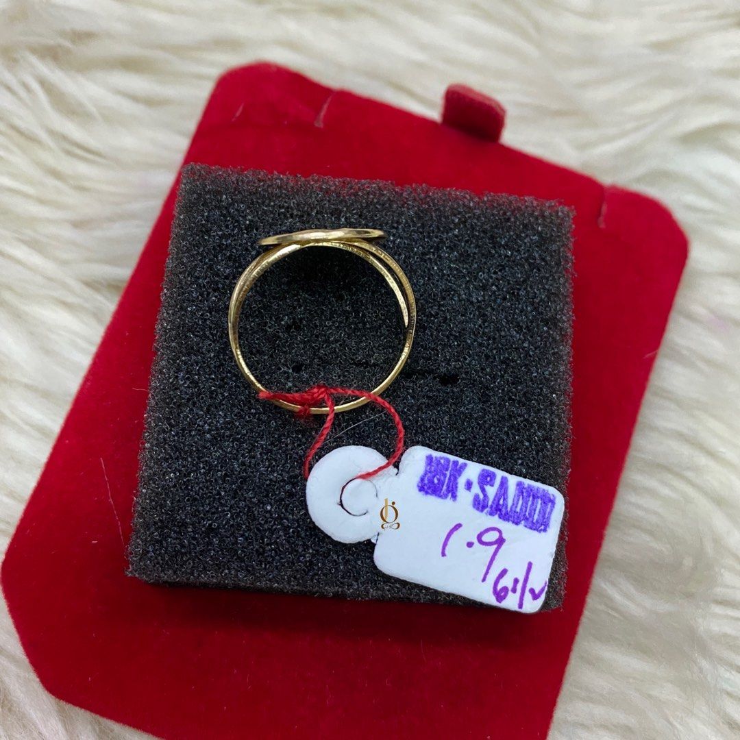 18k Saudi Gold Queen Elizabeth Ring 1.9g, Women's Fashion, Jewelry & Organizers, Rings on Carousell