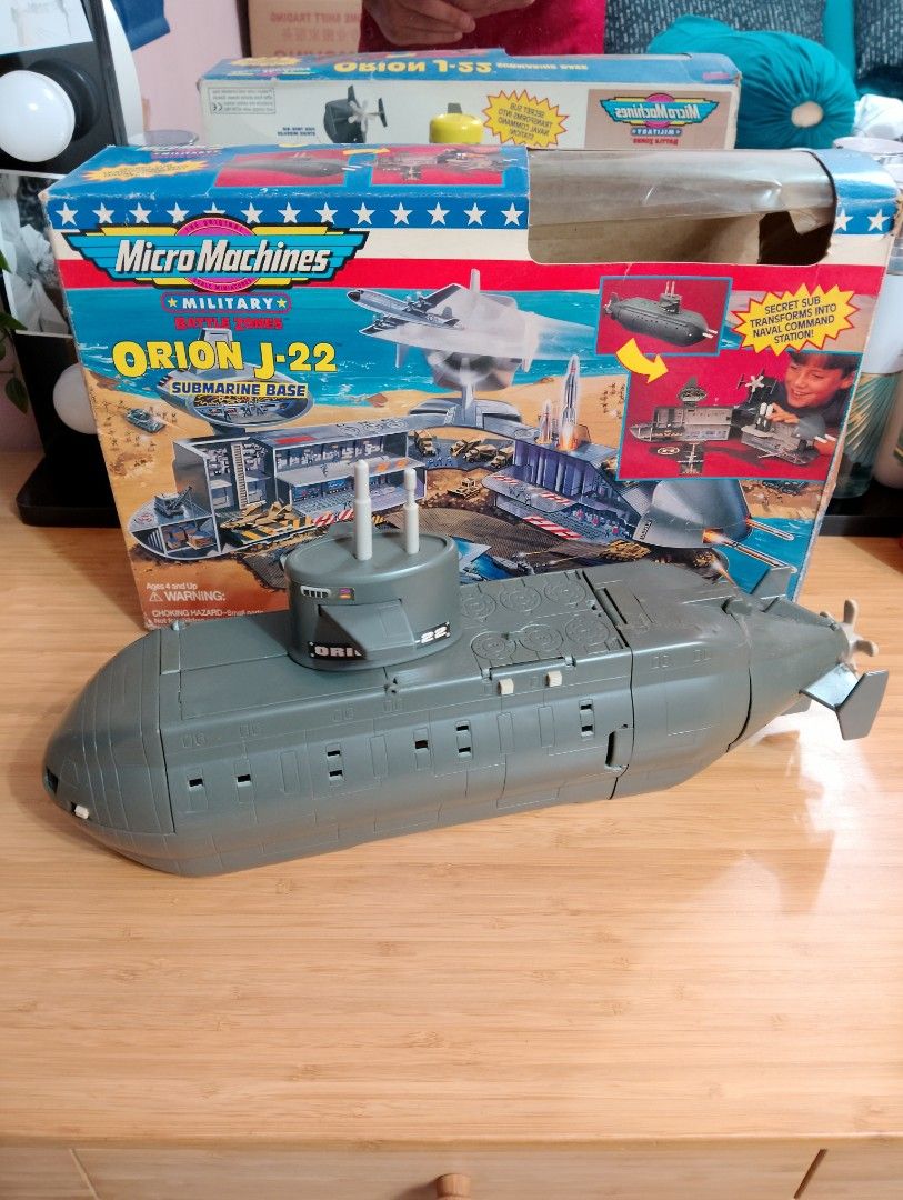 1995 Galoob Micro Machines MILITARY BATTLE ZONES ORION J-22 SUBMARINE ...