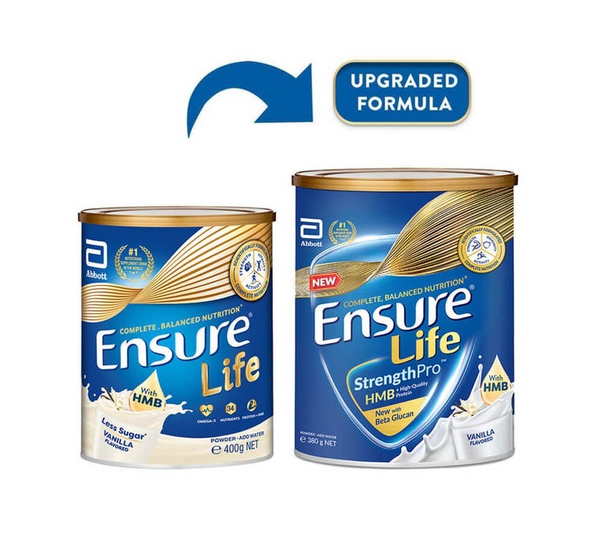 [380g tin] Ensure Life Adult Nutrition Strength Pro with HMB Vanilla ...