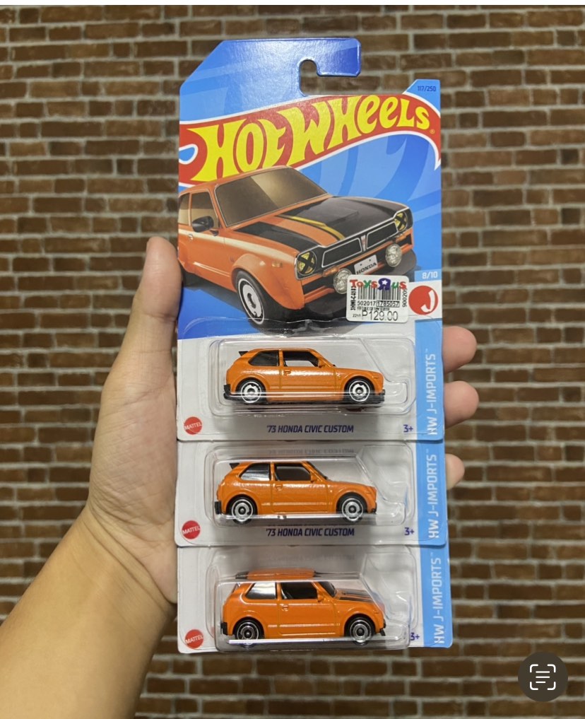 73 Honda Civic Custom (Orange), Hobbies & Toys, Toys & Games on Carousell