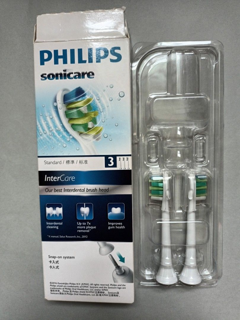 電動 牙刷頭 PHILIPS sonicare intercare 兩個 made in Germany, 美容＆個人護理, 健康及美容 ...