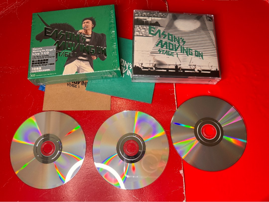 陳奕迅 Eason moving on 2007年 演唱會 3CD原裝舊版（原裝膠膜及貼紙保存良好), 興趣及遊戲, 音樂、樂器 & 配件 ...