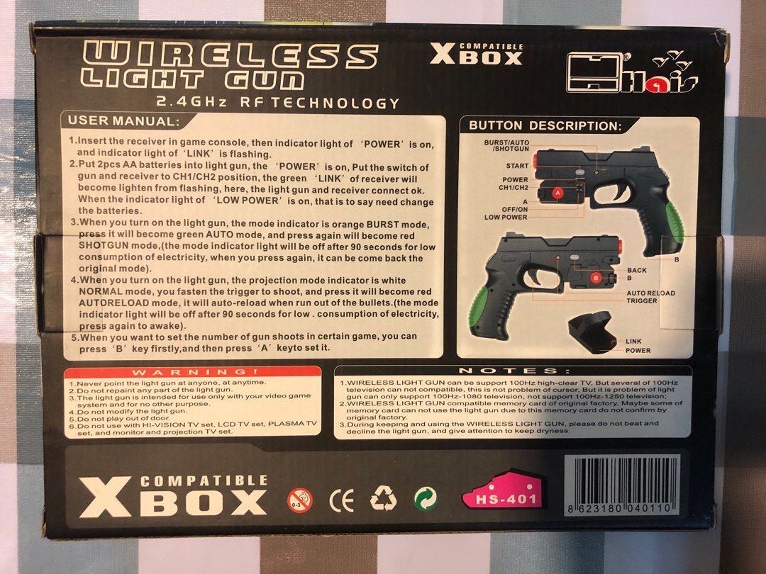 初代 Xbox wireless light gun controller 無線光槍 控制器, 電子遊戲, 遊戲機配件, 手掣 - Carousell