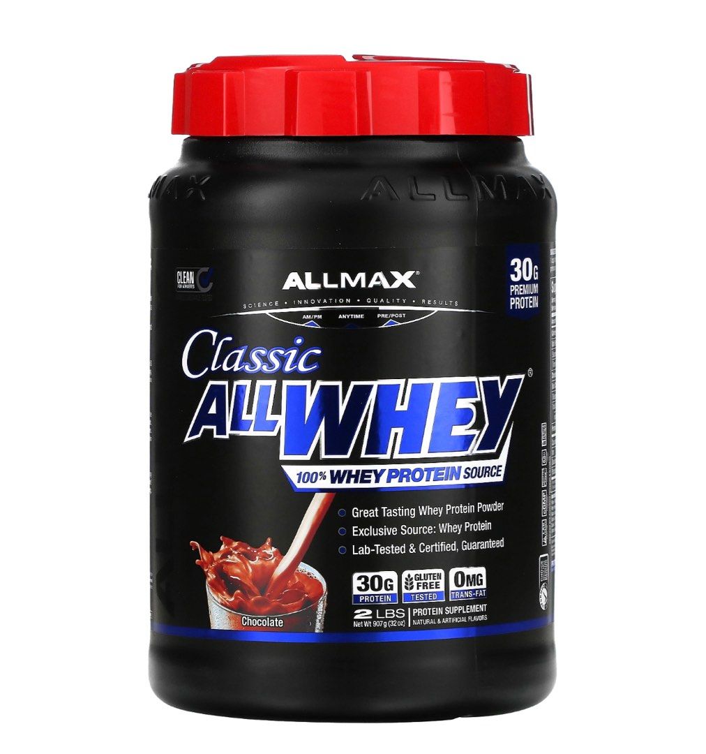 Allmax Allwhey classic 全乳清蛋白 whey protein powder 蛋白粉, 健康及營養食用品, 健康補充品 ...