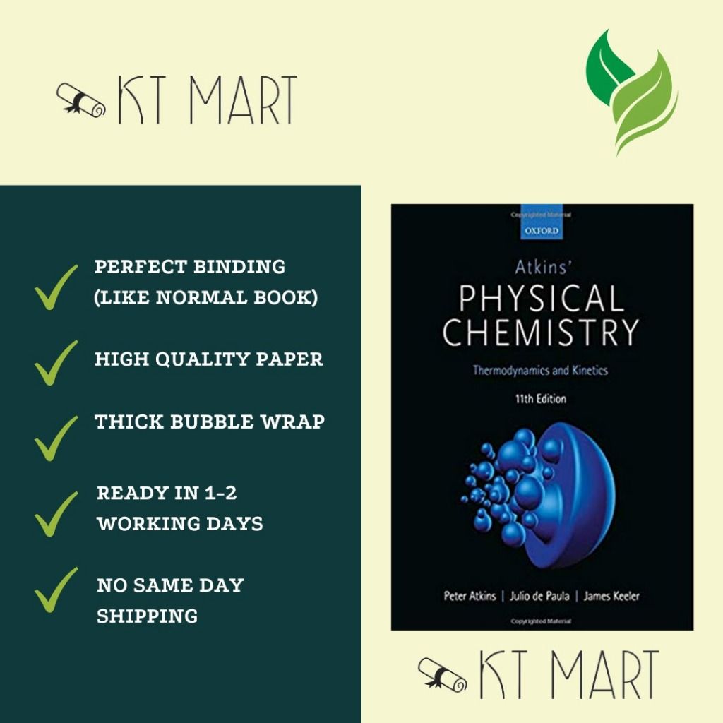 physical chemistry atkins and de paula