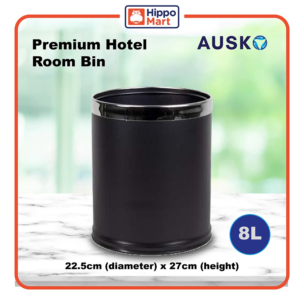 AUSKO Premium Hotel Room Bin, 8L, Open Top Bin, Multiple Colours ...