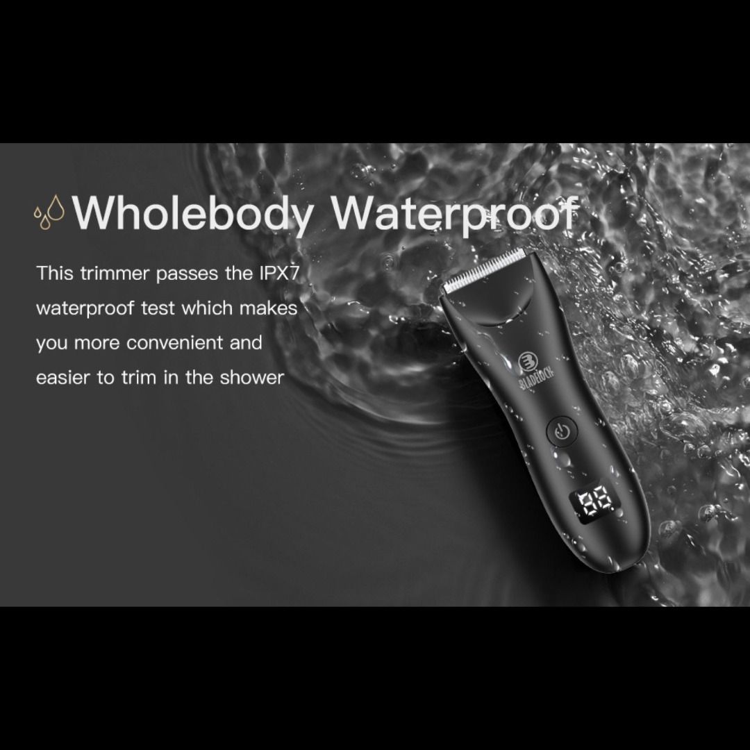 [Bladelock] Men Shaver Waterproof Below-The-Waist Trimmer for Body and ...
