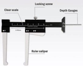 Brake Lining Thickness Gauge Set. Gauge to check Brake lining thickness ...