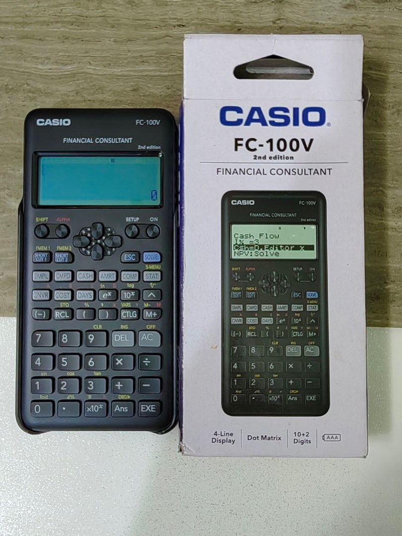 Casio FC-100V 2nd Edition Financial Calculator, Hobbies & Toys ...