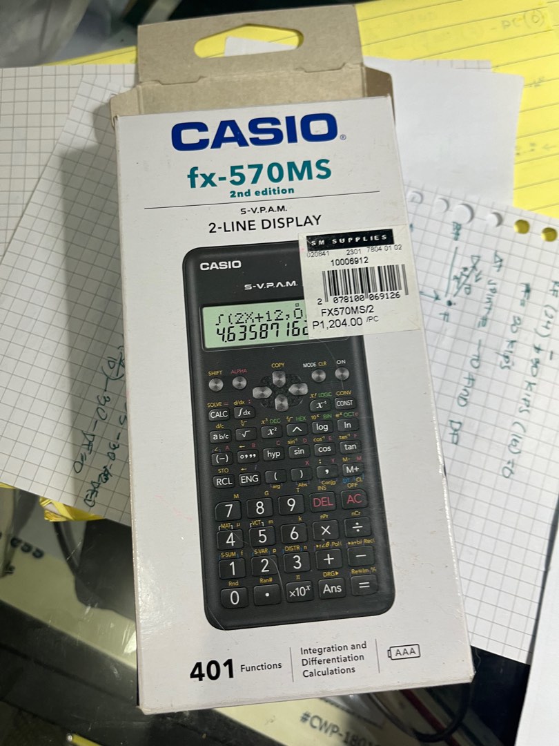 Casio FX-570MS, Mobile Phones & Gadgets, Mobile & Gadget Accessories ...