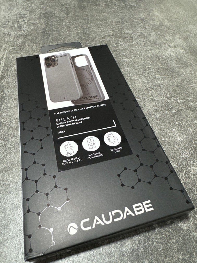 Caudabe Sheath Iphone 15 Pro Max ( Gray ) Button Cover, Mobile Phones ...
