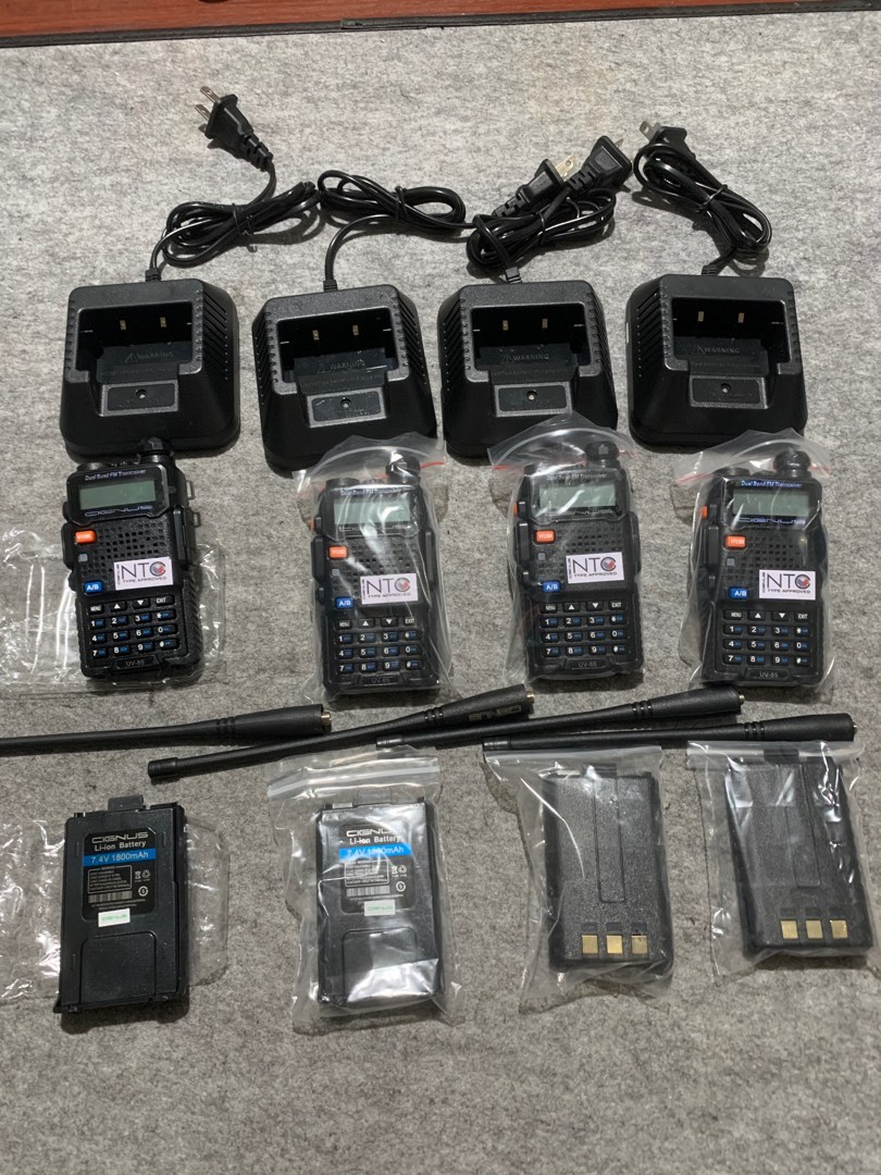 Cignus UV-85 Two Way Radio 4units Packaged with Complete Accessories ...