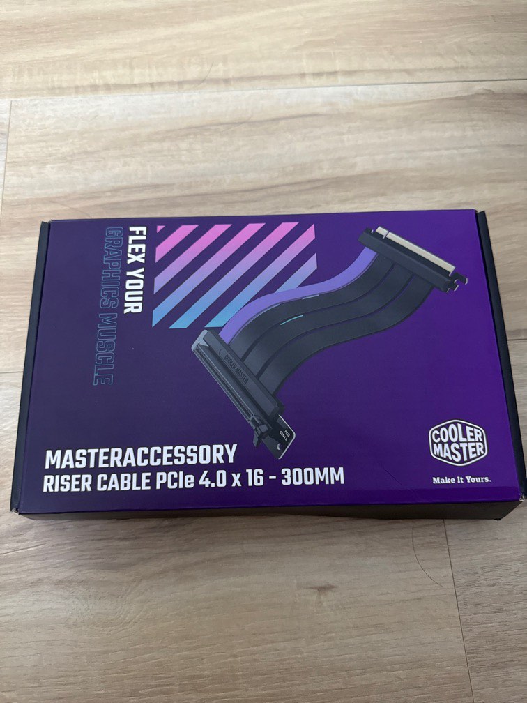 Cooler Master Pcie 4.0 Riser Cable 300mm, Computers & Tech, Parts ...
